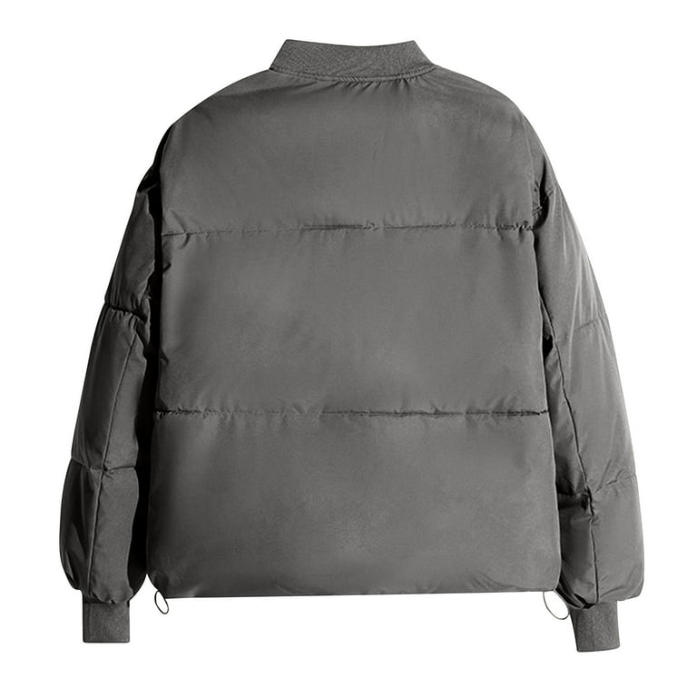 Xysaqa Women Winter Bomber Puffer Jacket Baggy Casual Xysaqa Women Winter Bomber Puffer Jacket Baggy Casual