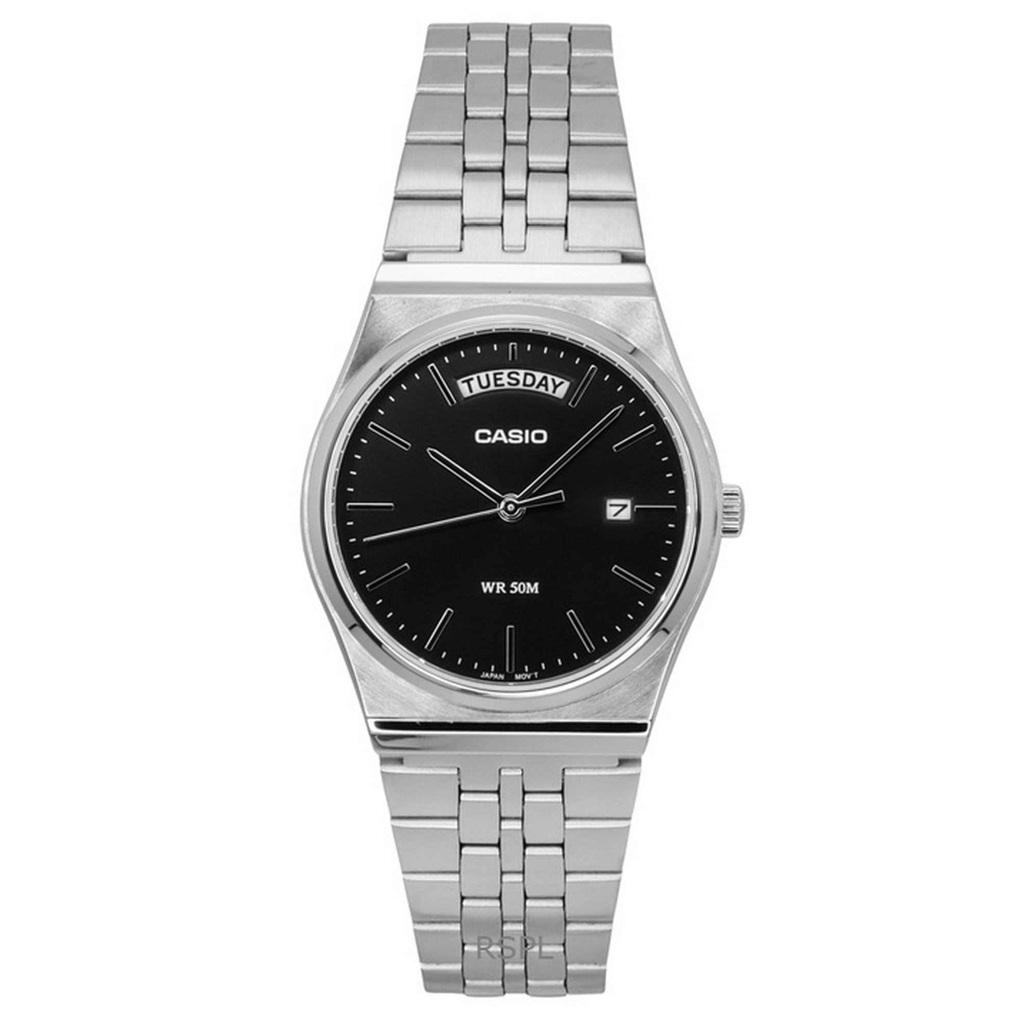 Click here for Casio Standard Analog Stainless Steel Black Dial Q... prices