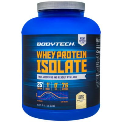 BodyTech Whey Protein Isolate Powder With 25 Grams of Protein per ...