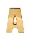 BalsaCircle 6" Gold A Metallic Letters Symbols Ceramic Flower Vase ...