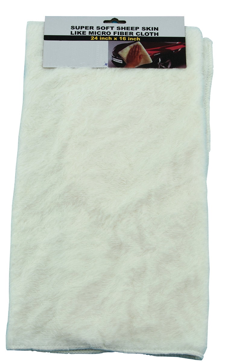24" x 16" Super Soft Sheep Skin Cloth - Walmart.com