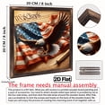 8-inch 2D flat "Flying Eagle" wooden frame painting. Easy to install ...
