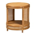 bali & pari Louis Modern Bohemian Natural Brown Rattan End Table ...