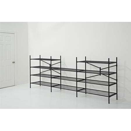 Cosco Products 66713BLK1E Folding 3-Wire Shelf Freestanding Storage ...