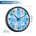 Blue Checkered Bow Pattern Wall Clock 12 Inch Voice Activated Night ...
