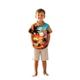Boys Beach Vacation Shirts Short Sleeve Collar Orange Summer Breathable ...