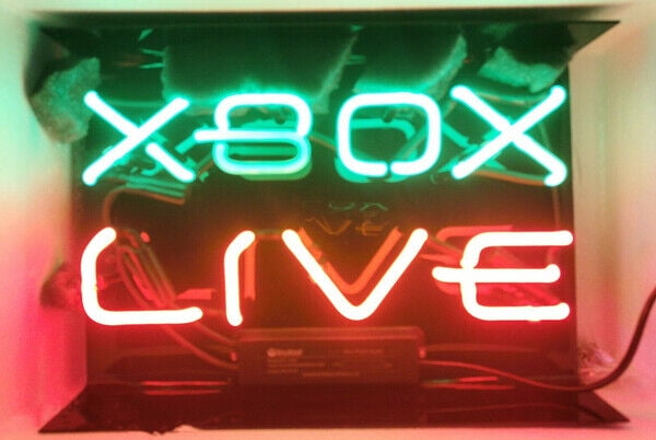 Queen Sense 14" Xboxs Live Neon Sign Acrylic Man Cave Handmade Neon ...