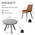 Mid Century Modern Round Dining Table Set, 35 INCH, Leisure Coffee ...
