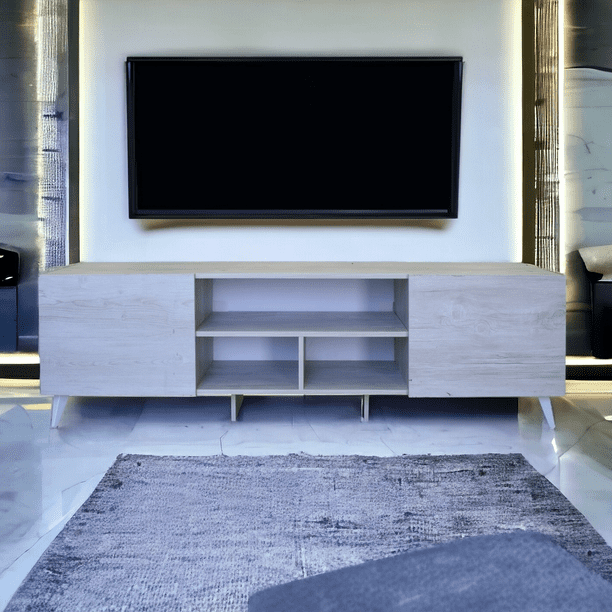 Mueble para TV de 80" Blanco Nordico Centro de entretenimiento ...