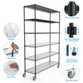 Zateety 6 Tier Wire Shelving Unit, 6000 LBS NSF Height Adjustable Metal Garage Storage Shelves ...
