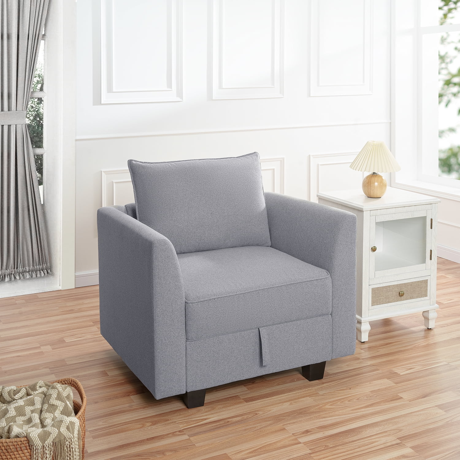 Naomi Home Elizabeth Modern Modular DIY Collection - Linen Armchair ...