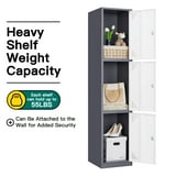 "Fesbos Tall Bedroom Dorm Lock Furniture, 71"" Metal Storage Locker for ...
