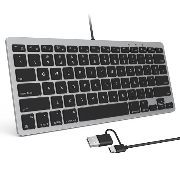 Teclado OMOTON con cable para Mac con doble interfaz gris | Bodega ...
