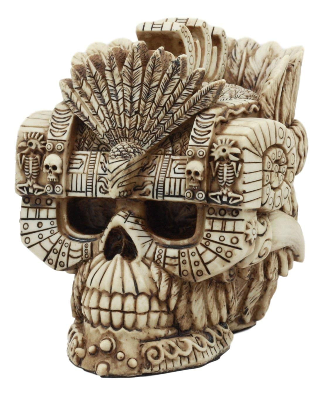 Ebros Aztec Empire Emperor Montezuma Skull Statue Tenochtitlan King ...
