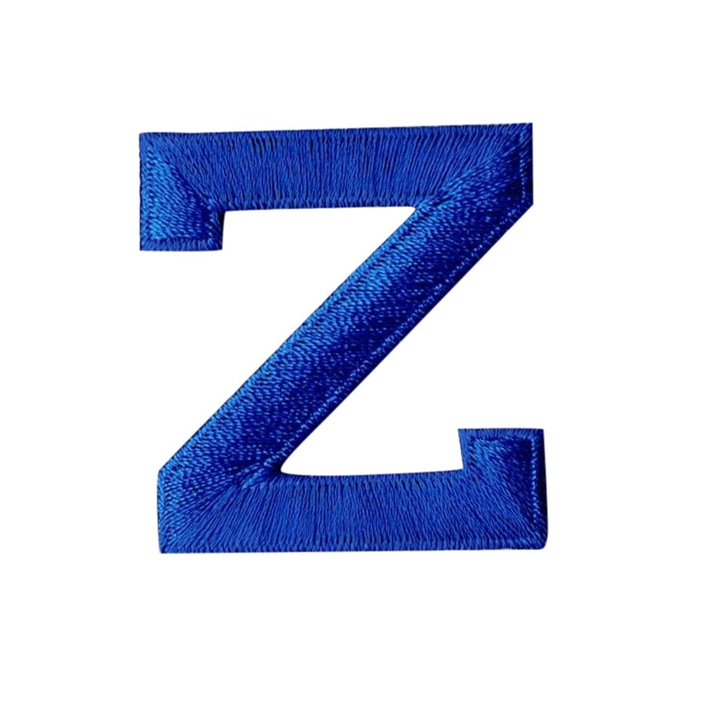Alphabet Letter - Z - Color Royal Blue - 2" Block Style - Iron On ...