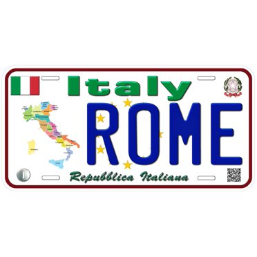 Italia Flag Italy Italian Novelty Metal Vanity License Tag Plate ...