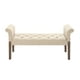 Decmode 26 X 53 Inch Traditional Wooden Cleopatra Cushioned Bench ...