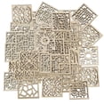 20/50/100Pcs Square Shape Wooden Craft Slices 4x4CM Wood Squares Cutout ...