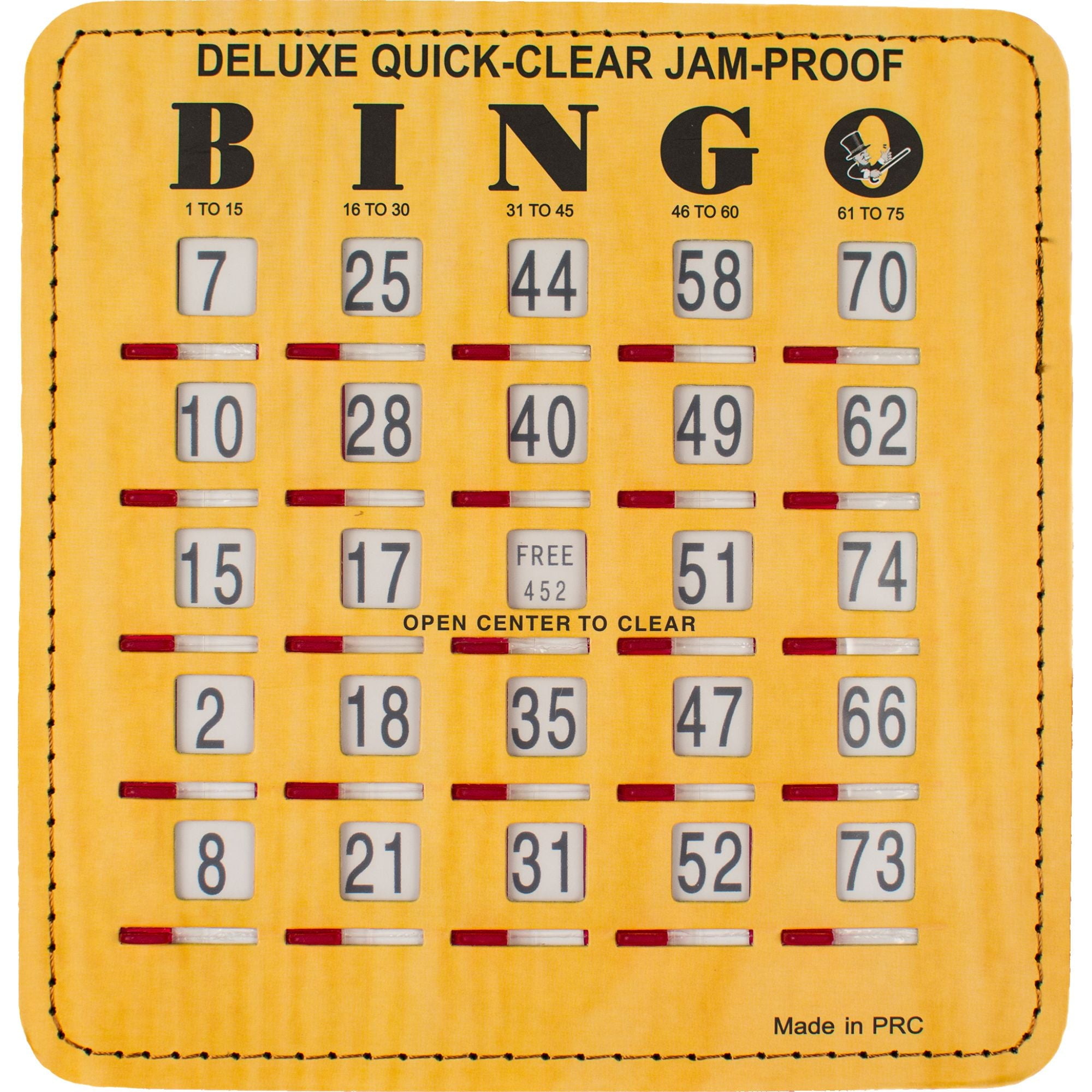MR CHIPS Jam-Proof Easy-Read Quick-Clear Deluxe Fingertip Slide Bingo ...
