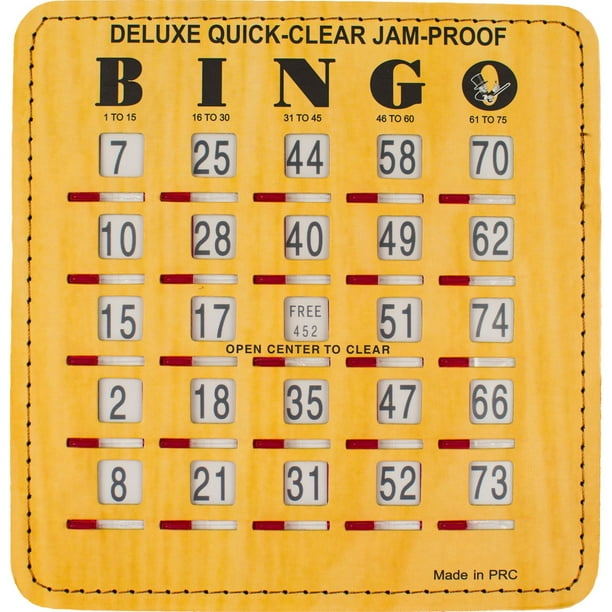 MR CHIPS Jam-Proof Easy-Read Quick-Clear Deluxe Fingertip Slide Bingo ...