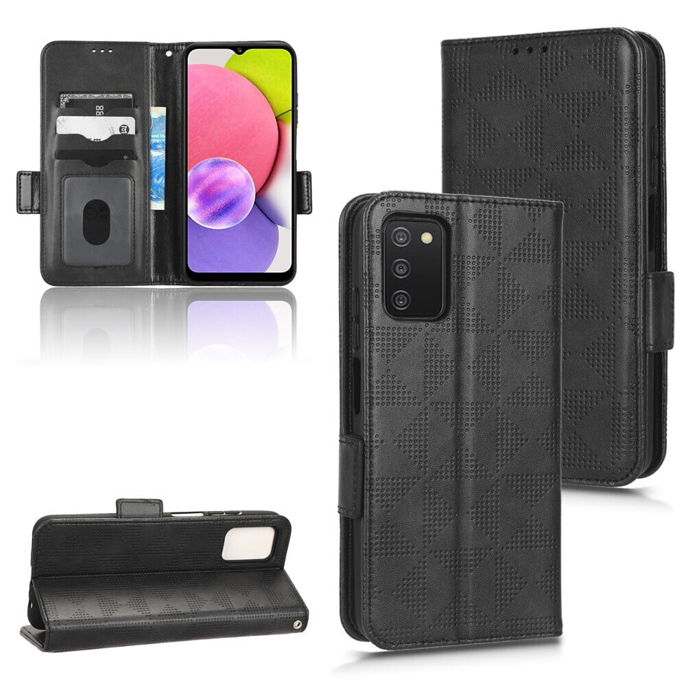 Samsung Galaxy A03S Case , Leather Wallet Cover Magnetic Full Body ...