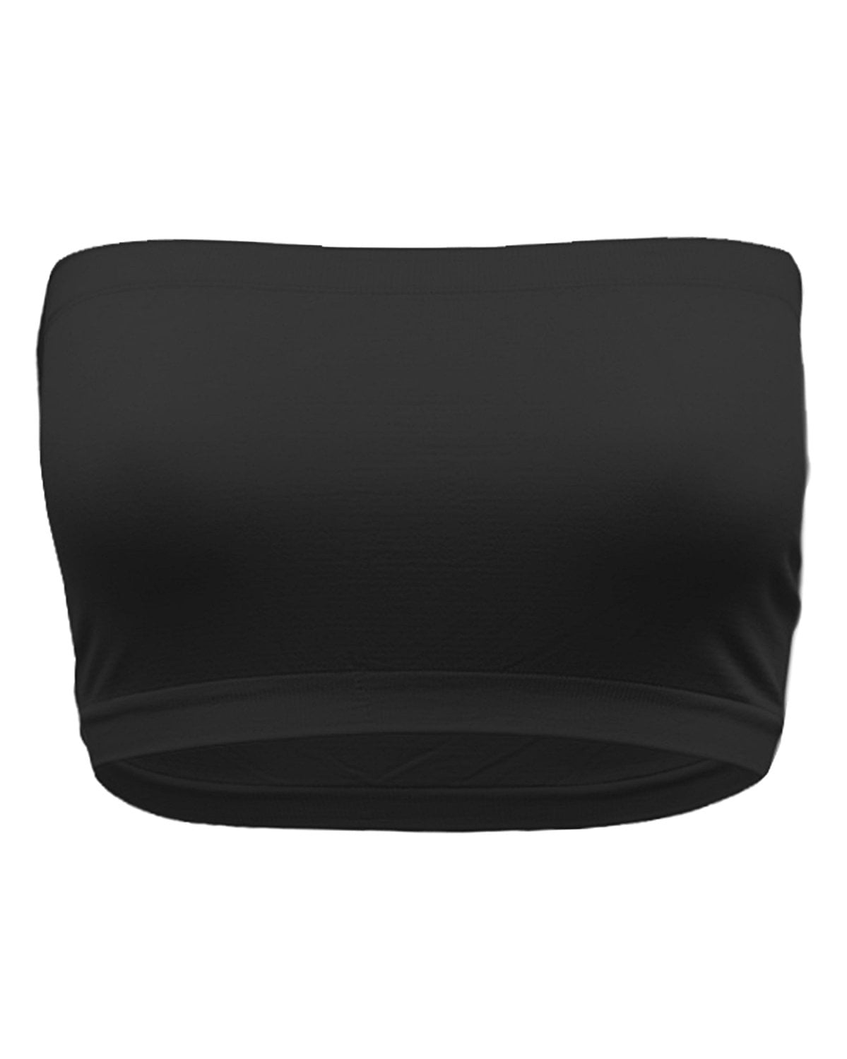 Women & Juniors Basic Layering Seamless Cropped Strapless Bandeau Tube ...
