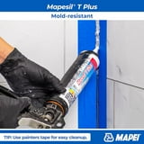 Mapei Mapesil T Plus Silicone Sealant, Pearl Gray, 10.1 oz, Resistant ...