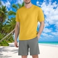 Men's 2-Piece Workout Sets Summer Mesh Breathable Quick Dry T-Shirt and ...