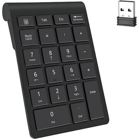 Wireless Number Pads, Numeric Keypad Numpad 22 Keys Portable 2.4 GHz ...