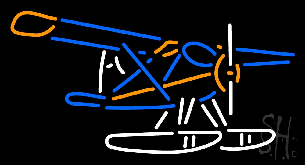 Dehavilland Beaver Float Plane LED Neon Sign 13 x 24 - inches, Clear ...