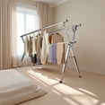 79 inches Clothes Drying Rack, Adjustable & Foldable Laundry Drying ...