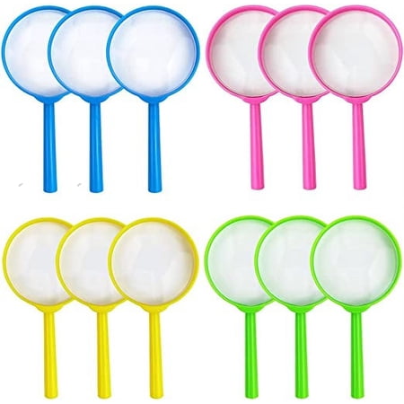 Hongchun Children's Magnifying Glass, 12 Pieces Portable Plastic ...