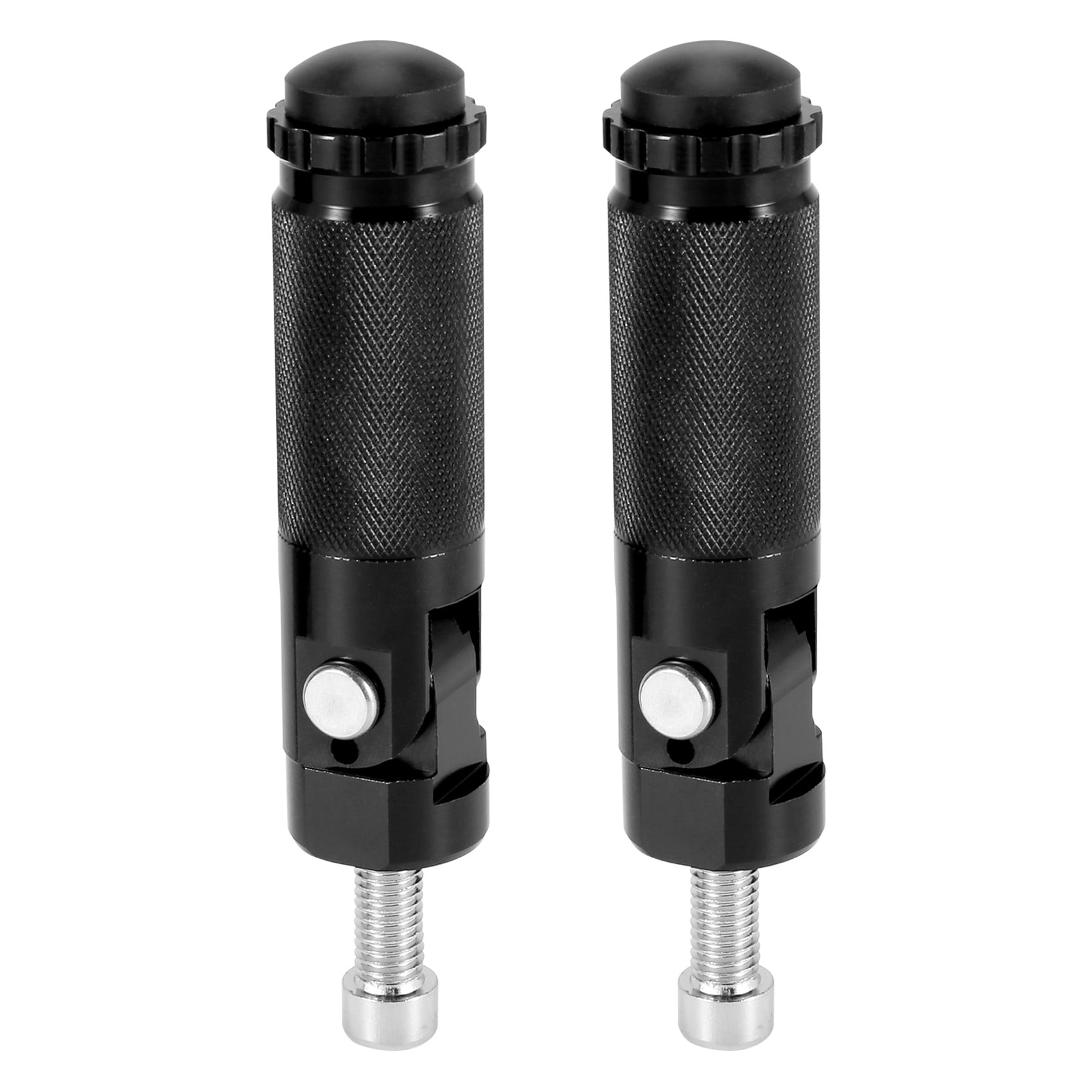 Black 8mm Cnc Universal Motorcycle Bike Folding Foot Pegs Rear Rest