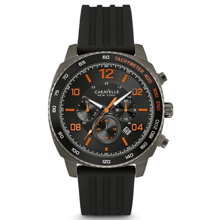 Bulova, Men's Watch, Sutton 96A269, Black Dial Stainless Steel ...