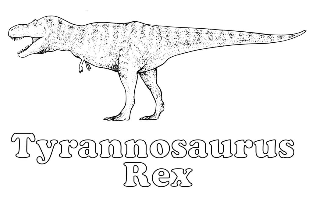 T Rex Dinosaurs Coloring Pages