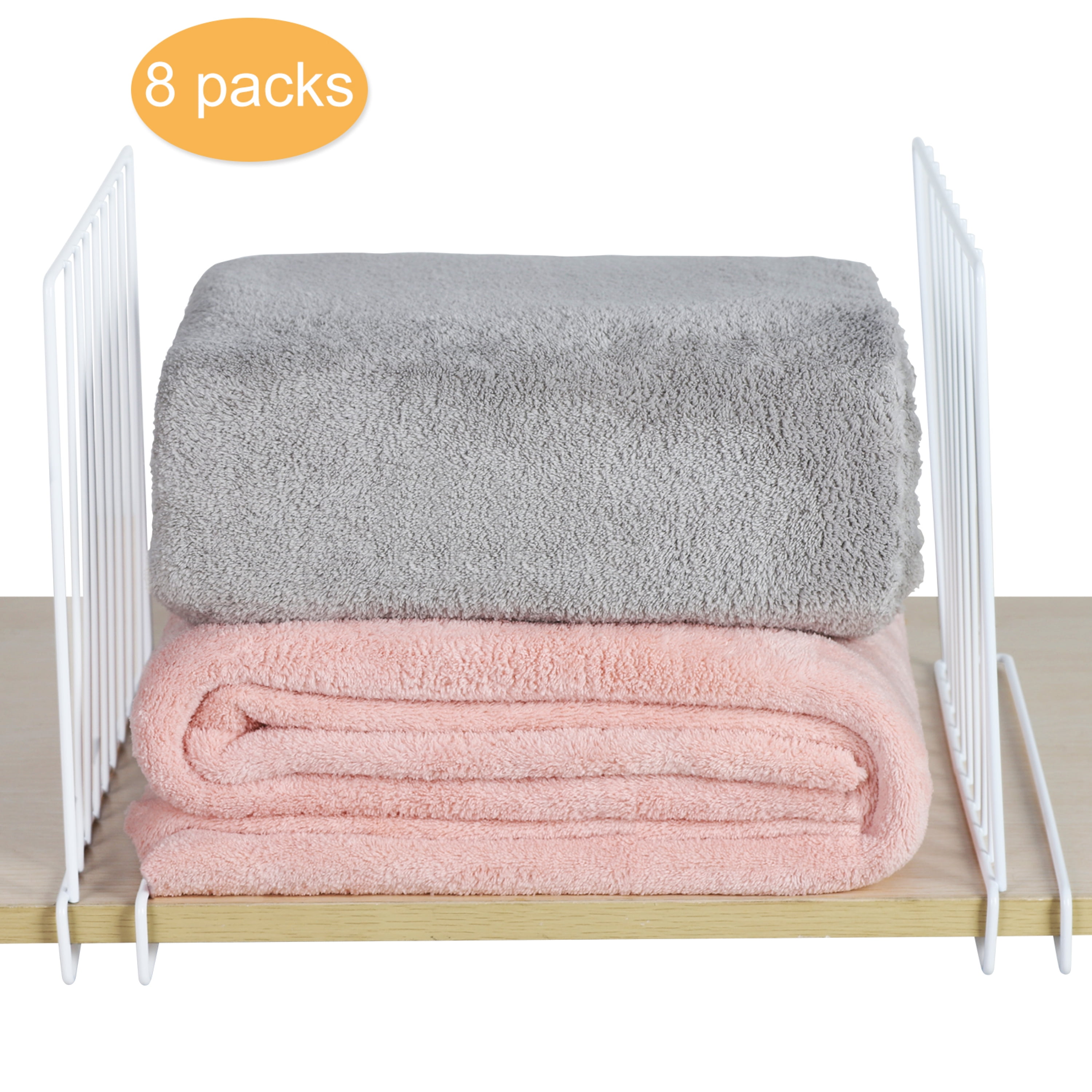 Set of 8 Vertical Closet Wood Shelf Divider- Adjust The Appropriate ...