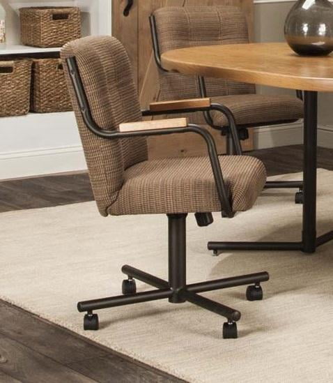 Caster Chair Company Peyton Swivel Tilt Caster Arm Chair in Walnut ...