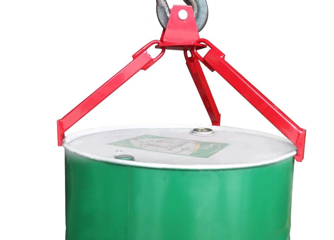 Vertical Drum Lifter, 800 lb. Cap, 55 Gal Drum Capacity, Pake Handling ...