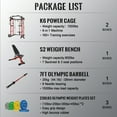 Mikolo Power Rack Cage & Bench Combo, 1500LBS Capacity with Barbell ...