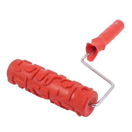 7 Inch Room Red Handle Embossing Painting Roller Paint Brush DIY Tool ...
