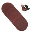 9 inch 8 hole Red Sand 225mm Velvet-backed Disc Sandpaper Flocking ...