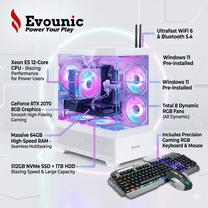 Pro Gaming PC Desktop,Intel Xeon E5 12-Core, NVIDIA GeForce RTX 2070 ...