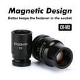 CASOMAN 10Pcs Impact Socket & Flex Socket Set, 1/4" & 3/8" Dr., 6-Point ...