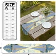 Coastal Nautical Table Runner Linen Burlap Table Runner 72 Inches Long ...
