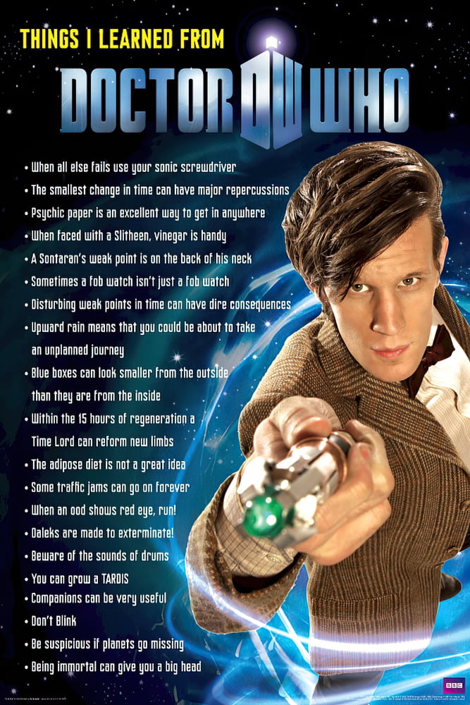 Doctor Who - TV Show Poster / Print (Things I Learned From Dr. Who ...