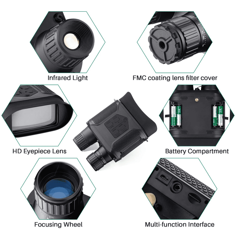 OA Night Vision Monocular 1080P Full HD Photo & Video Long Distance ...