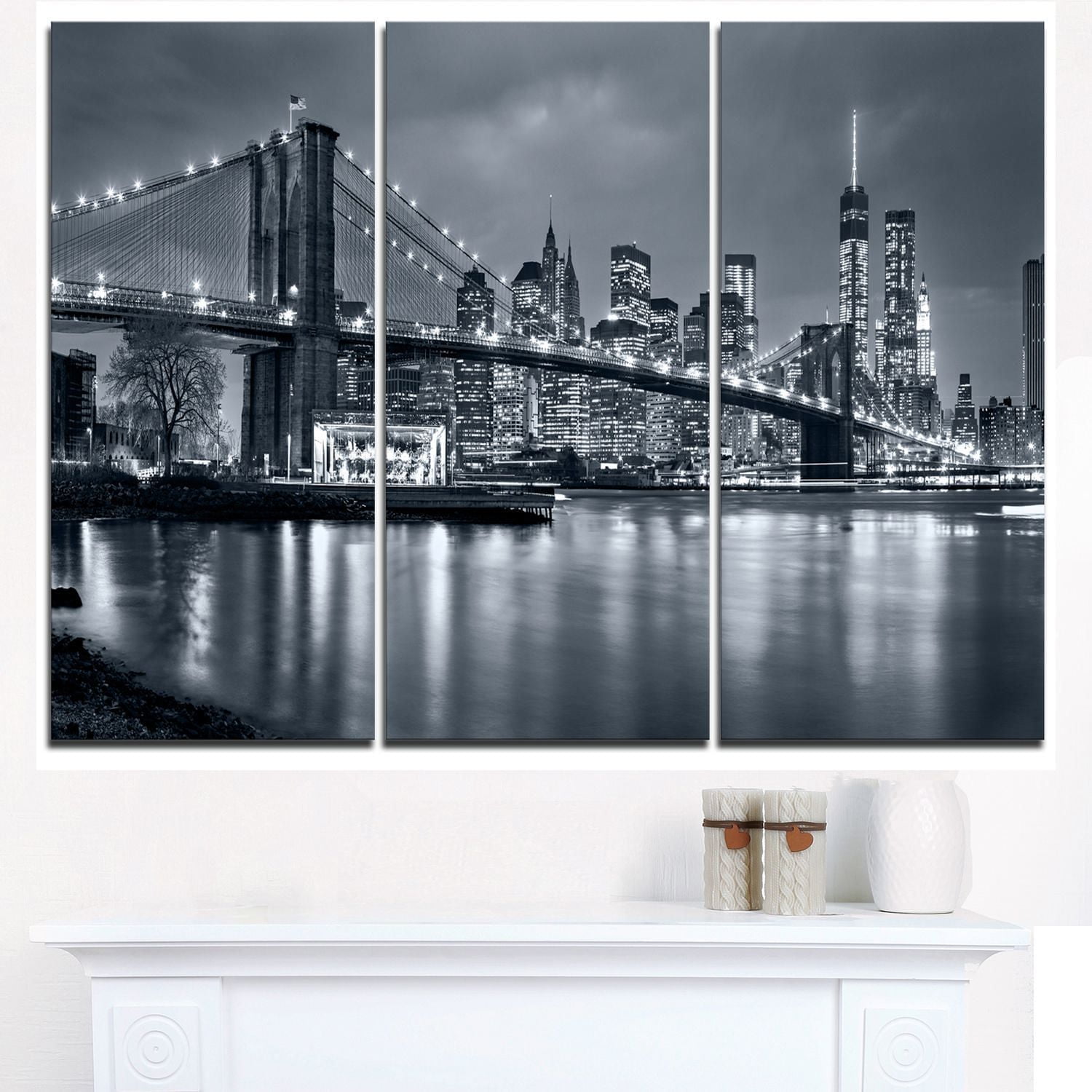 Click here for Designart Design Art Panorama New York City At Nig... prices