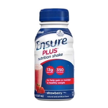 Ensure Plus Nutrition Shake, Ready to Use, Strawberry Flavor, 8 oz ...