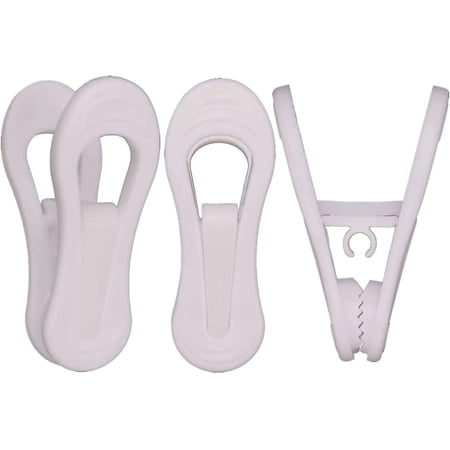 White Plastic Hanger Clips, 30 Pack Strong Pinch Grip Clips For Use ...