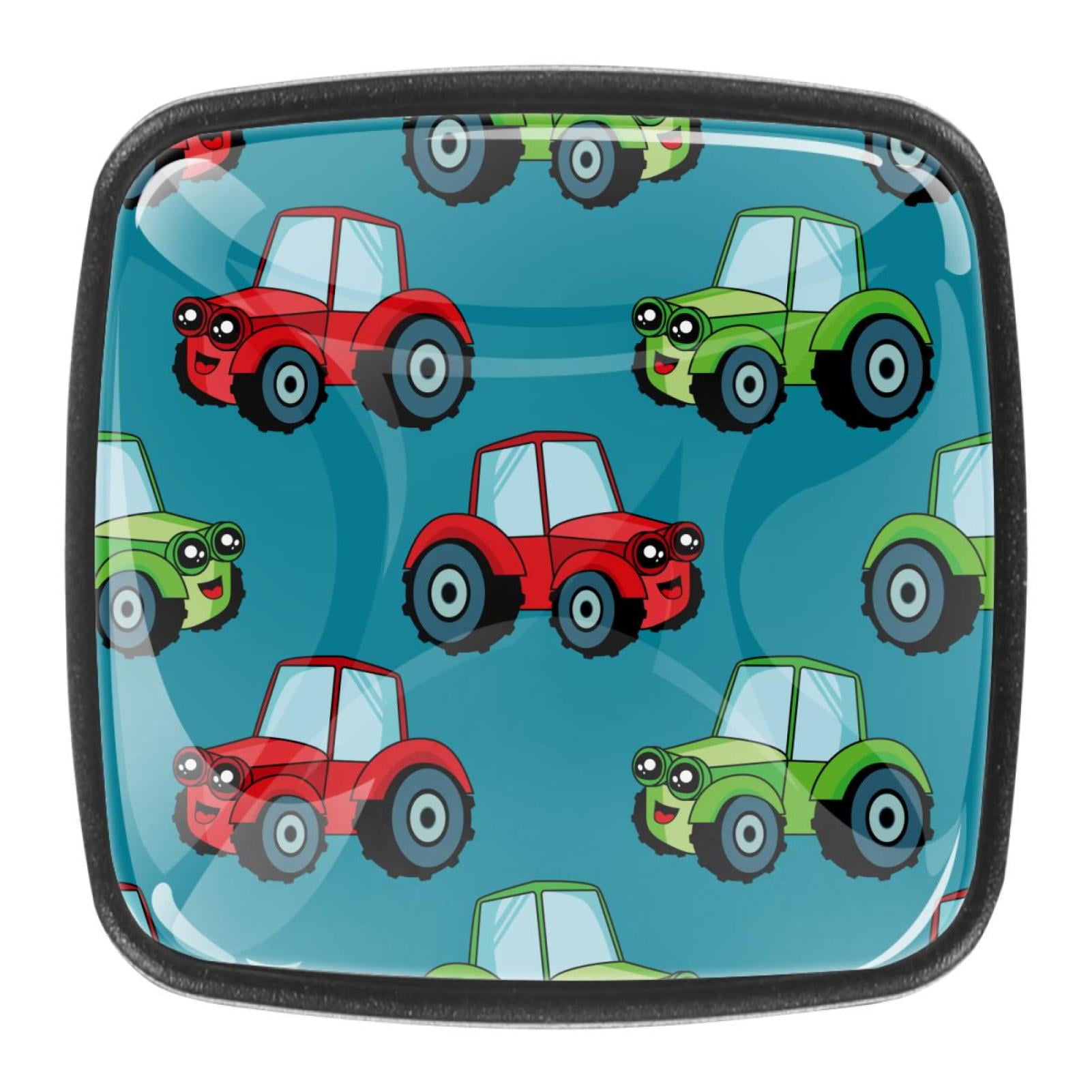 4 Pcs Square Cabinet Handle Cupboard Knob Drawer Pulls Handle Red Grren ...